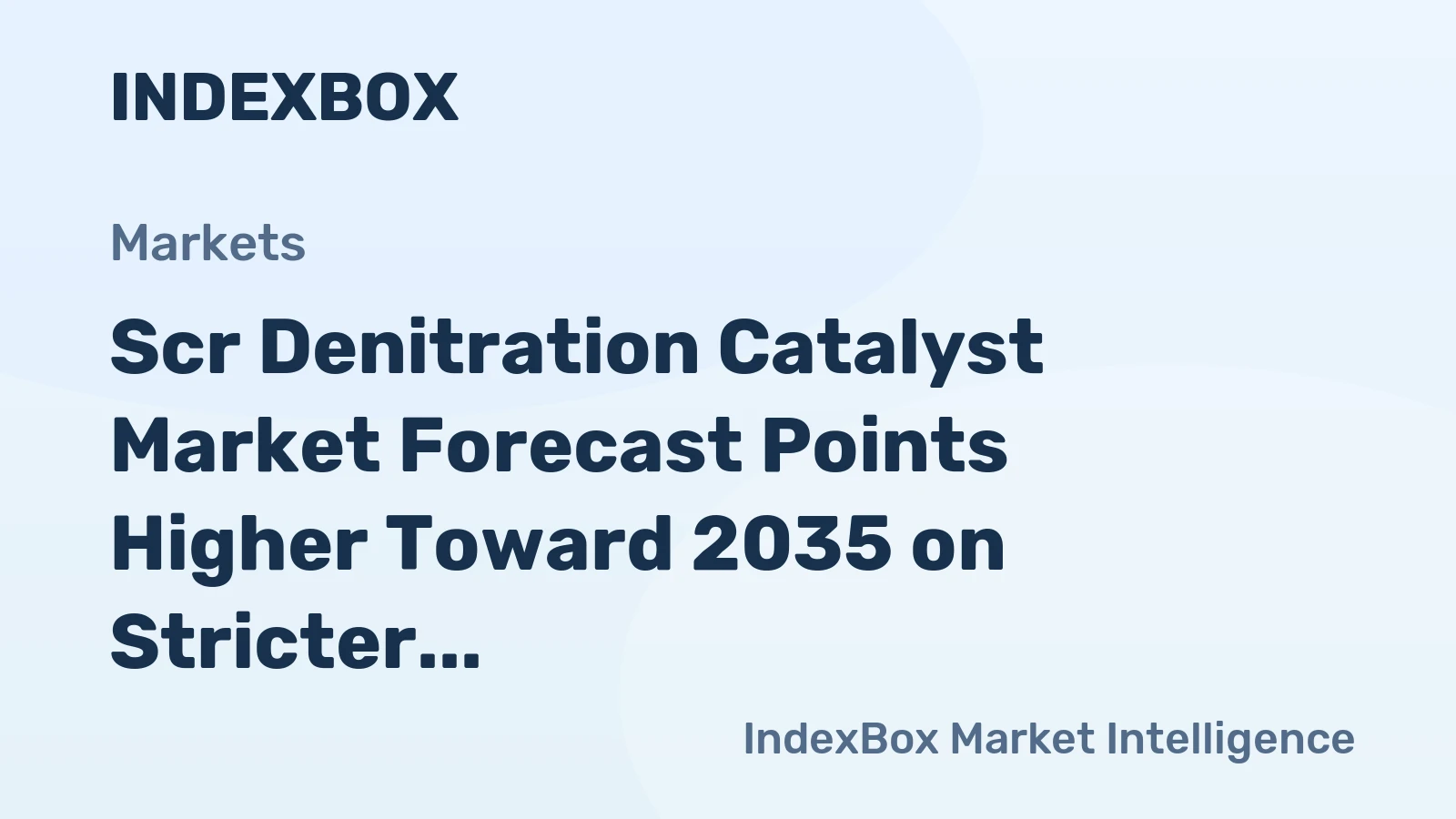 Scr Denitration Catalyst Market Forecast Points Higher Toward 2035 on Stricter Nox Emission Rules
