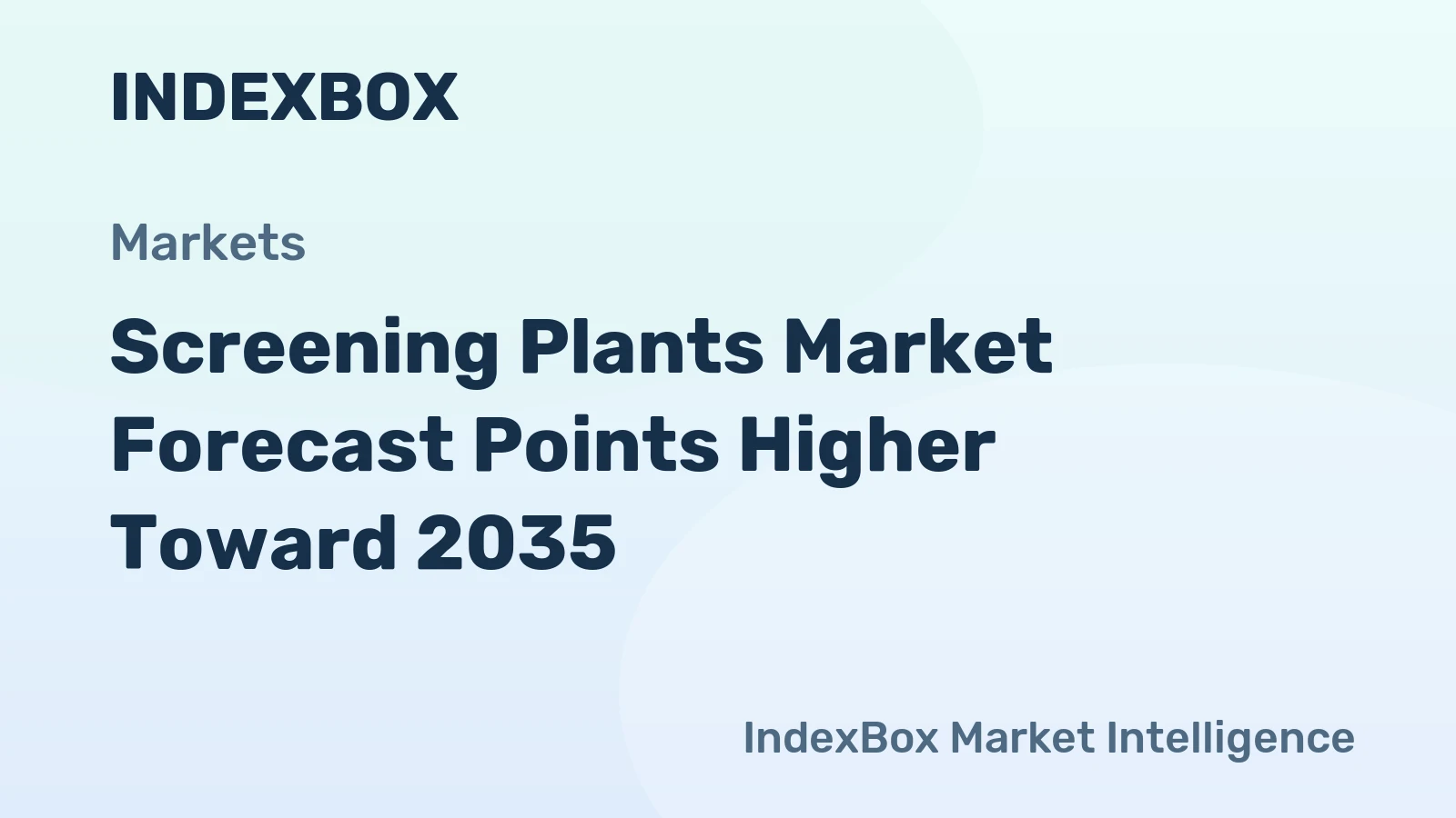 Screening Plants Market Forecast Points Higher Toward 2035, Driven by Infrastructure Modernization and Recycling Mandates