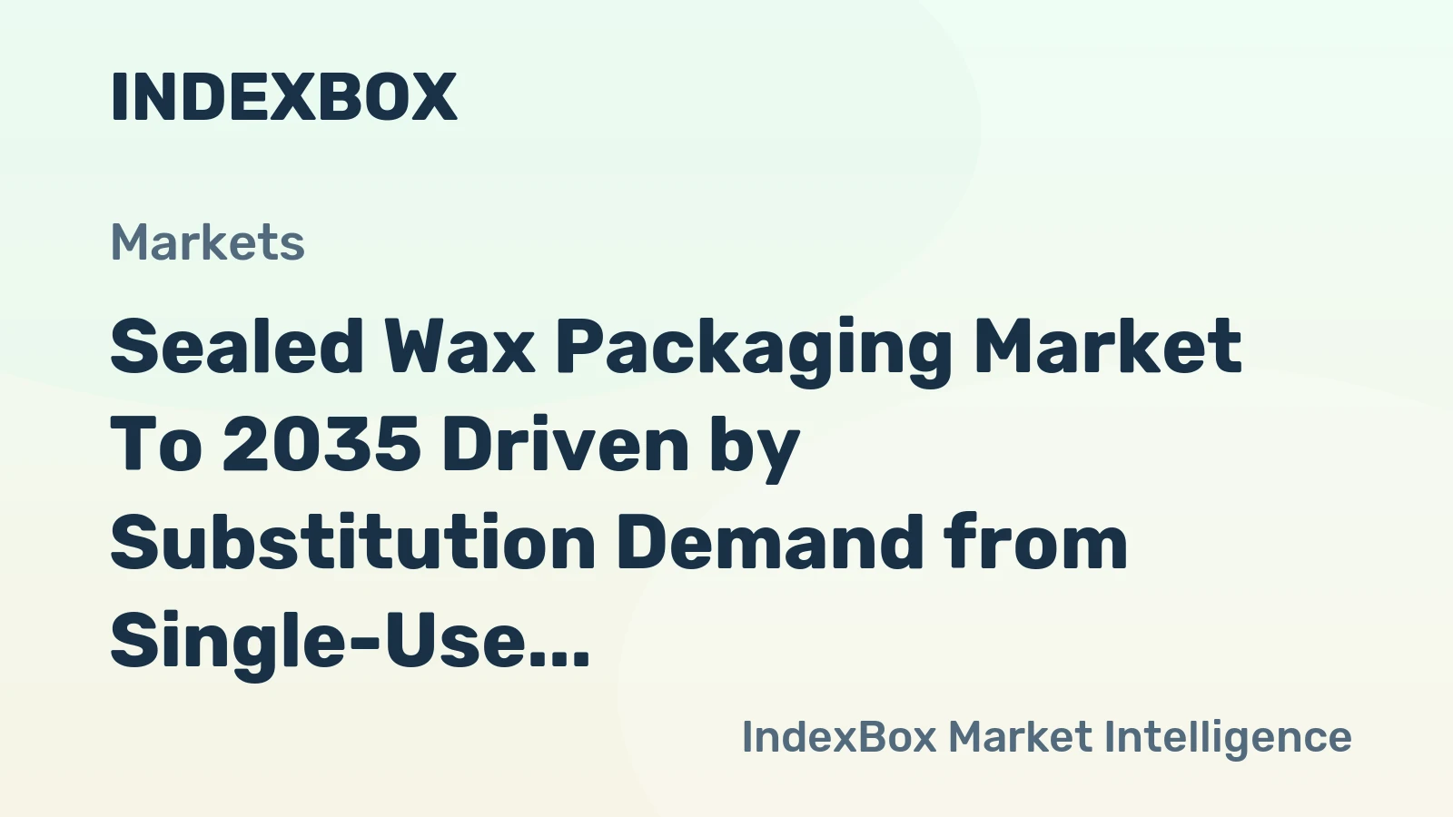Sealed Wax Packaging Market to 2035 Driven by Substitution Demand from Single-Use Plastic Regulations