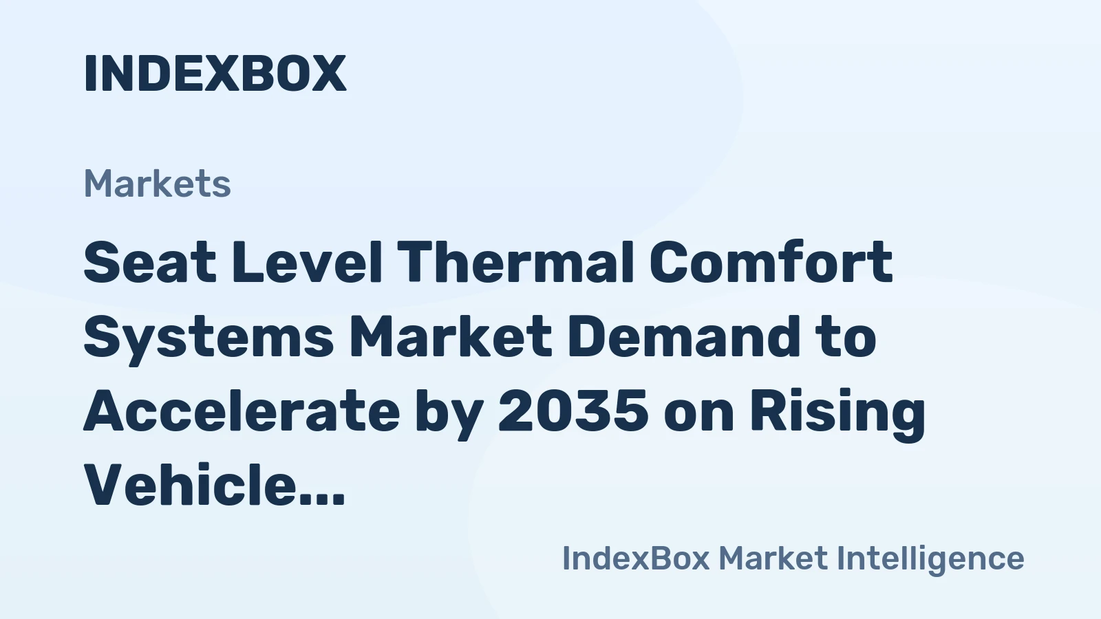 Seat Level Thermal Comfort Systems Market Demand to Accelerate by 2035 on Rising Vehicle Premiumization and Wellness Trends