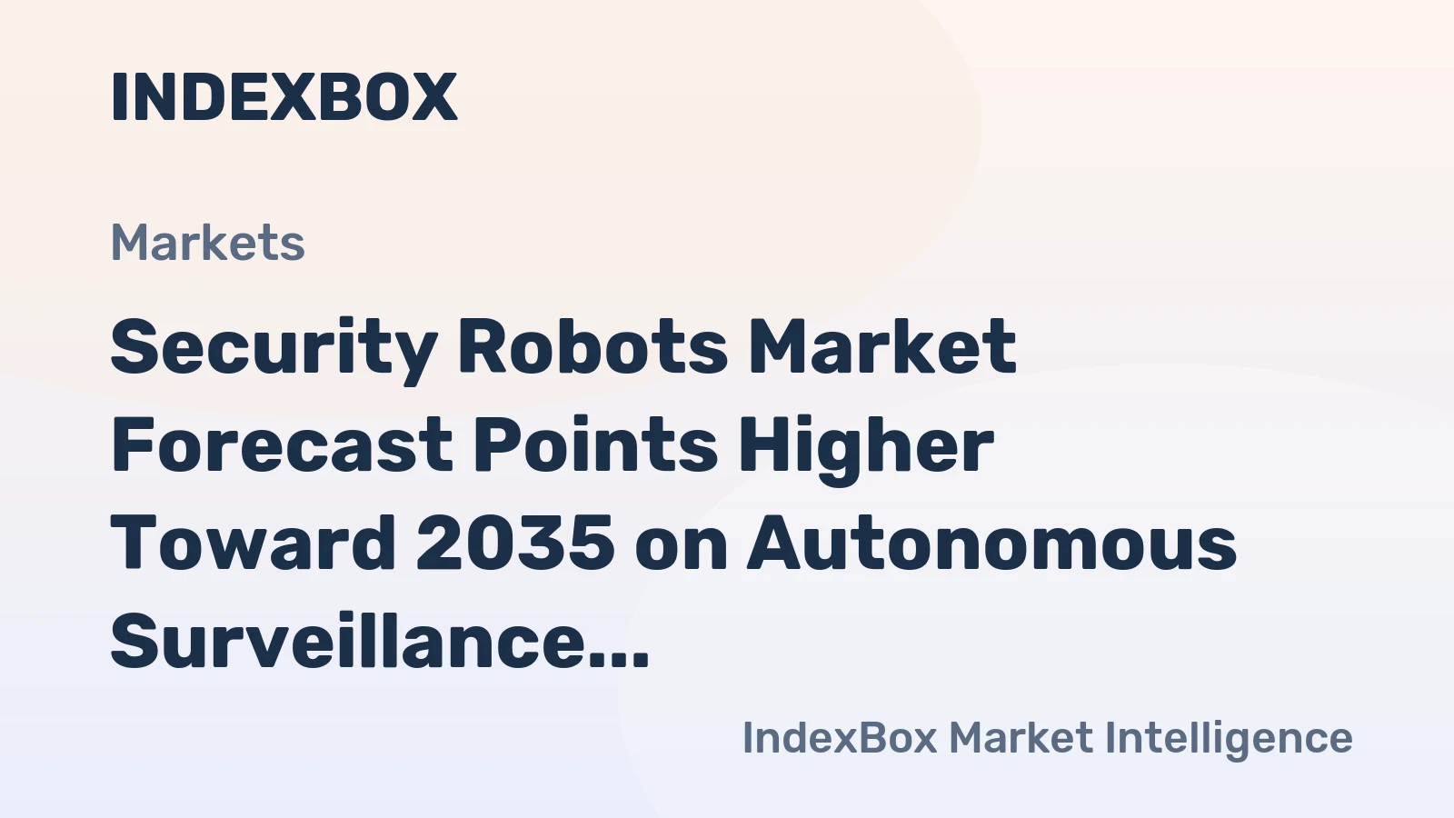 Security Robots Market Forecast Points Higher Toward 2035 on Autonomous Surveillance Demand