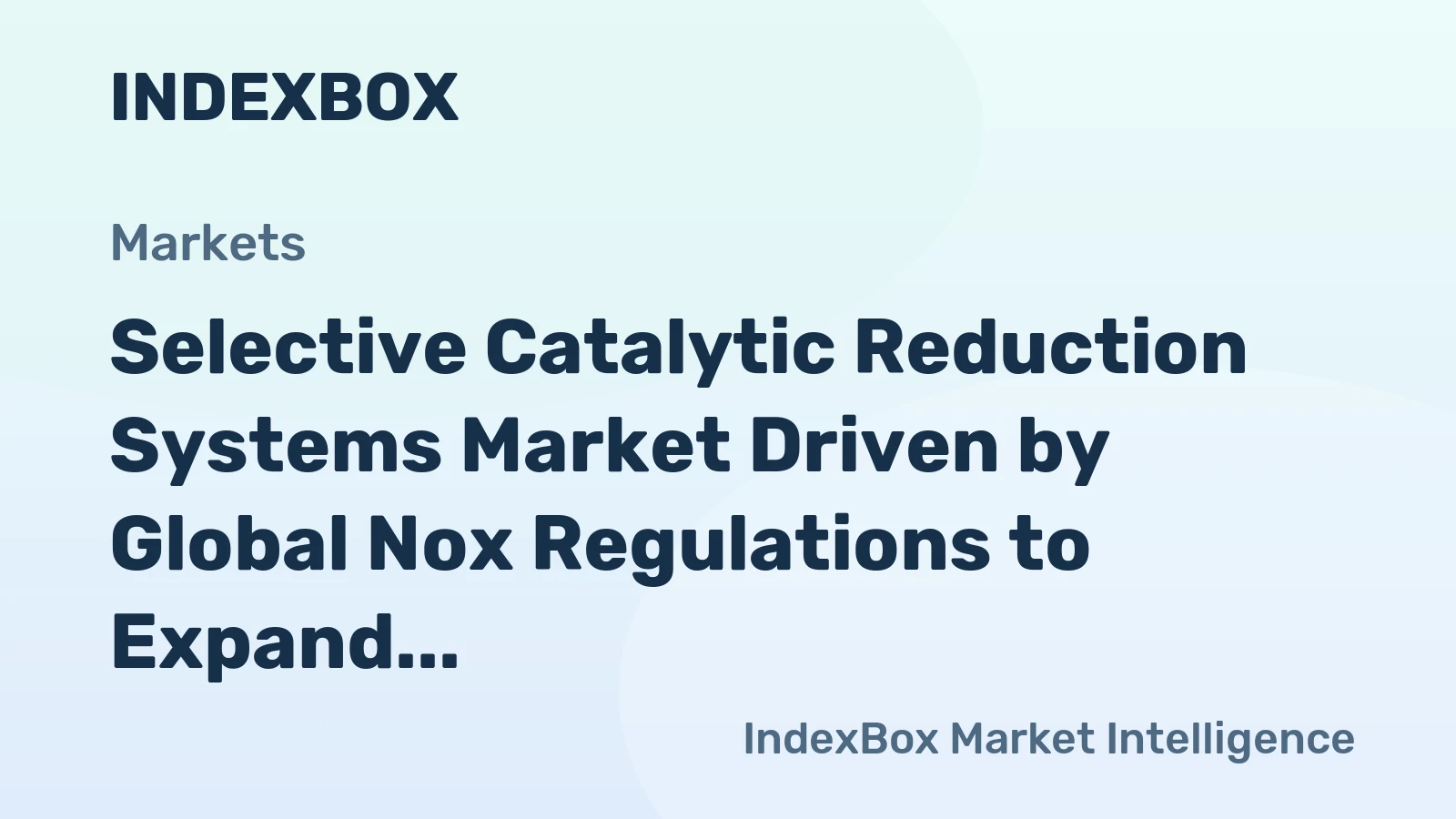 Selective Catalytic Reduction Systems Market Driven by Global Nox Regulations to Expand Through 2035