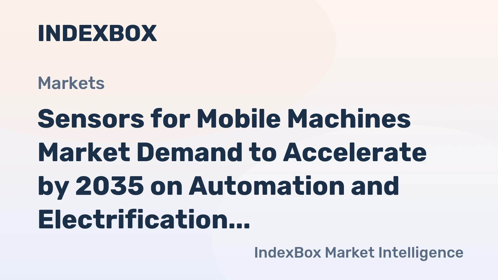 Sensors for Mobile Machines Market Demand to Accelerate by 2035 on Automation and Electrification Push