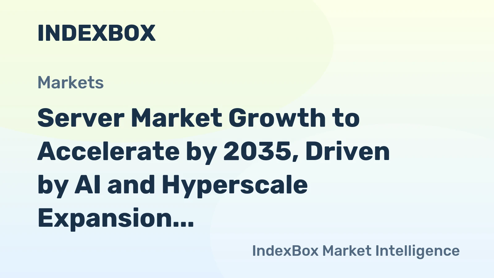 Server Market Growth to Accelerate by 2035, Driven by AI and Hyperscale Expansion