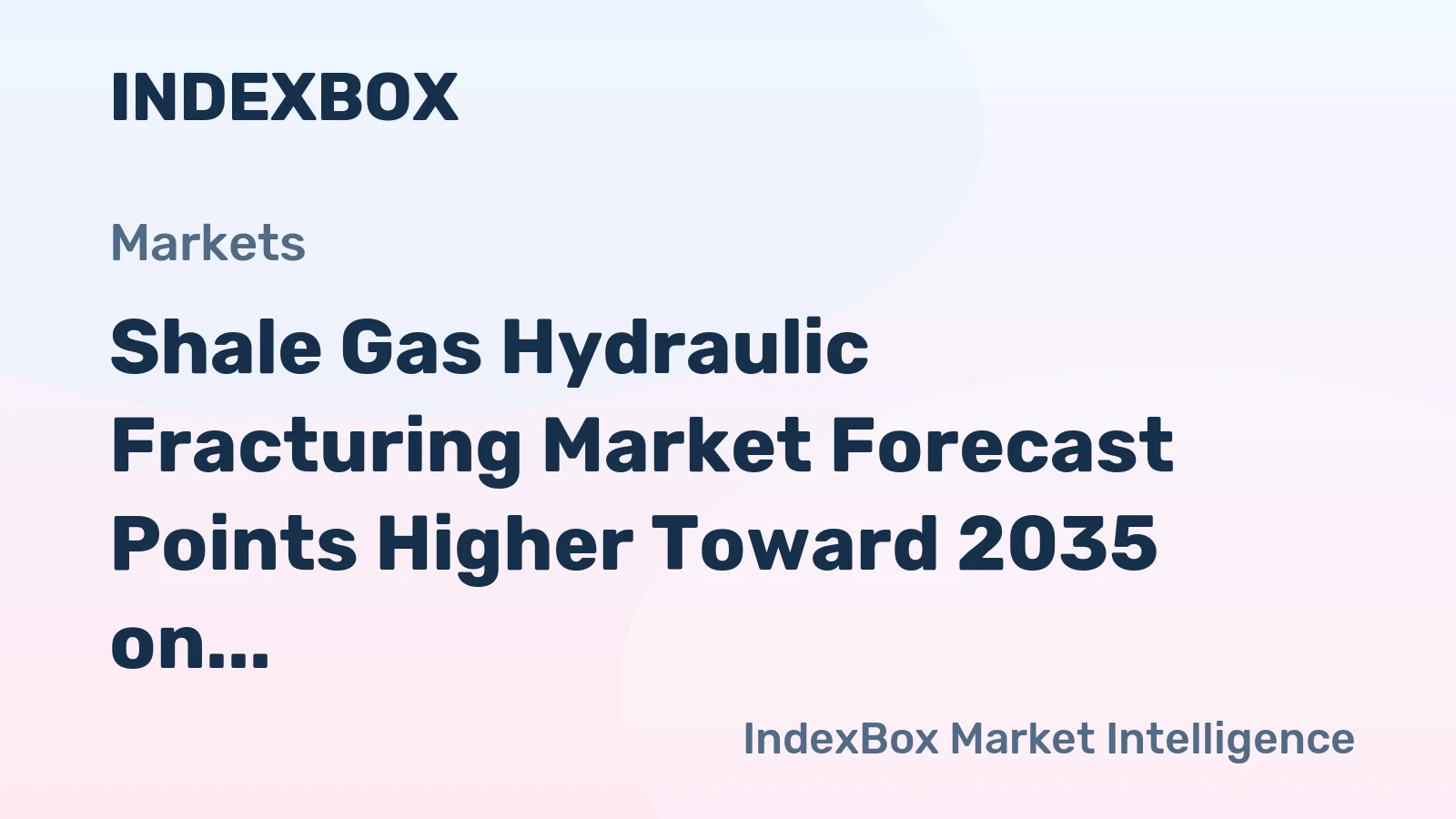 Shale Gas Hydraulic Fracturing Market Forecast Points Higher Toward 2035 on Rising Natural Gas Demand