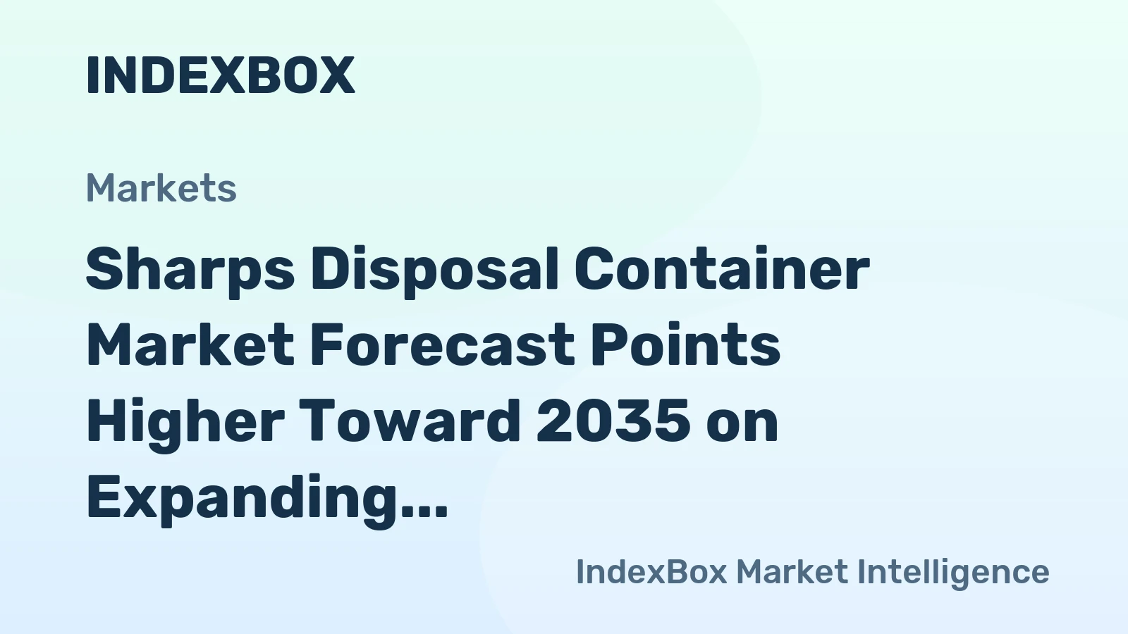 Sharps Disposal Container Market Forecast Points Higher Toward 2035 on Expanding Clinical Volumes and Regulatory Mandates