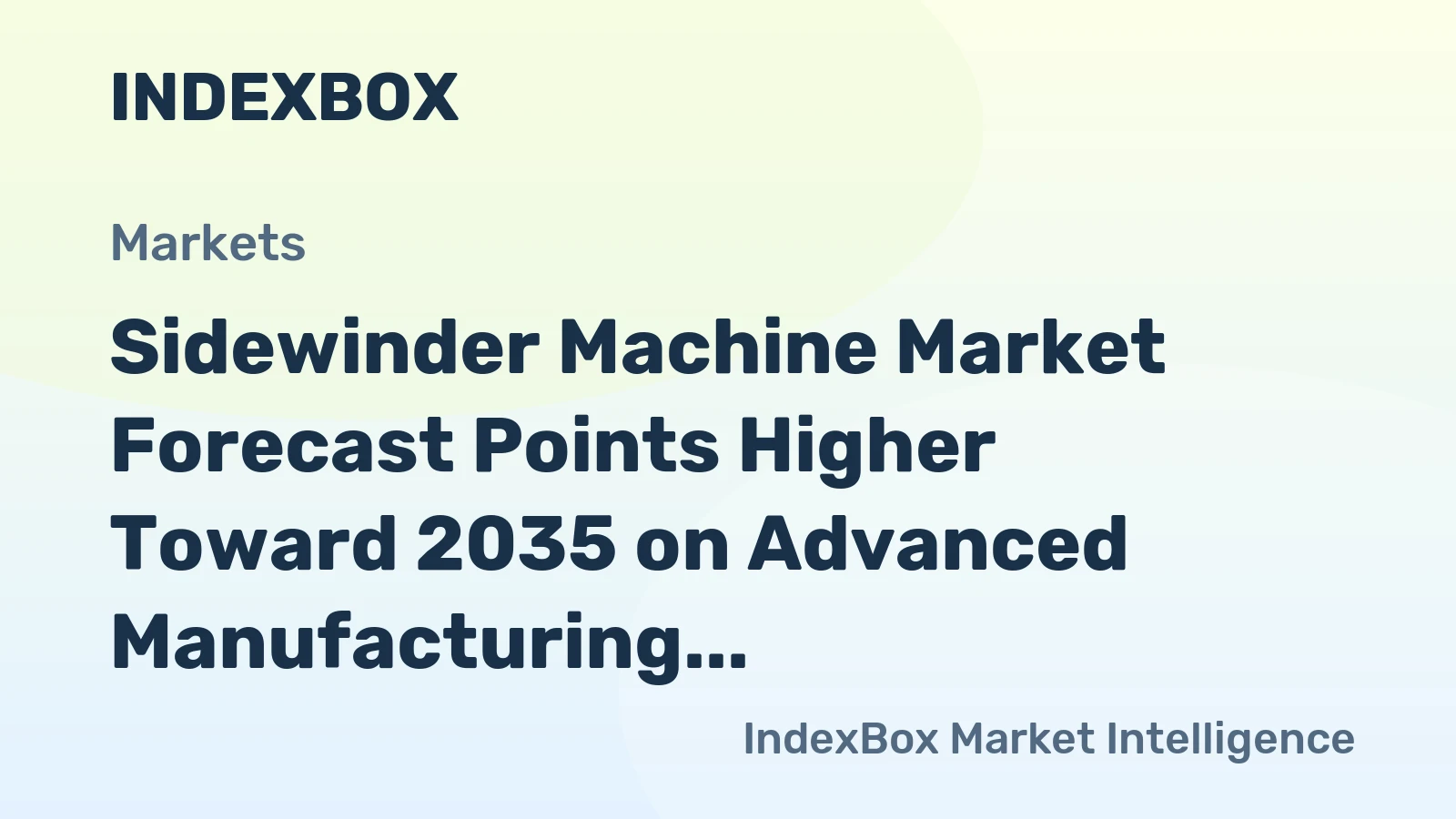 Sidewinder Machine Market Forecast Points Higher Toward 2035 on Advanced Manufacturing Demand
