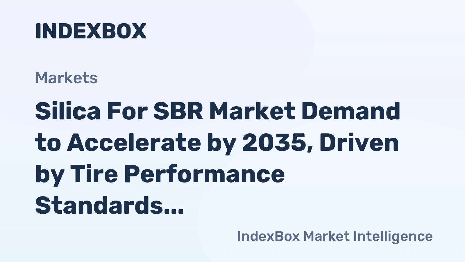 Silica for SBR Market Demand to Accelerate by 2035, Driven by Tire Performance Standards