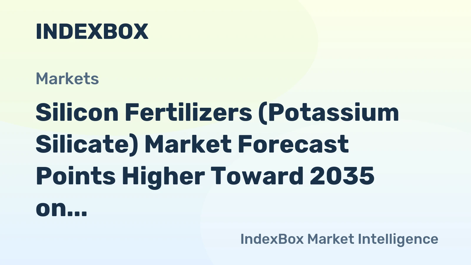Silicon Fertilizers (Potassium Silicate) Market Forecast Points Higher Toward 2035 on Rising Climate Stress in Agriculture