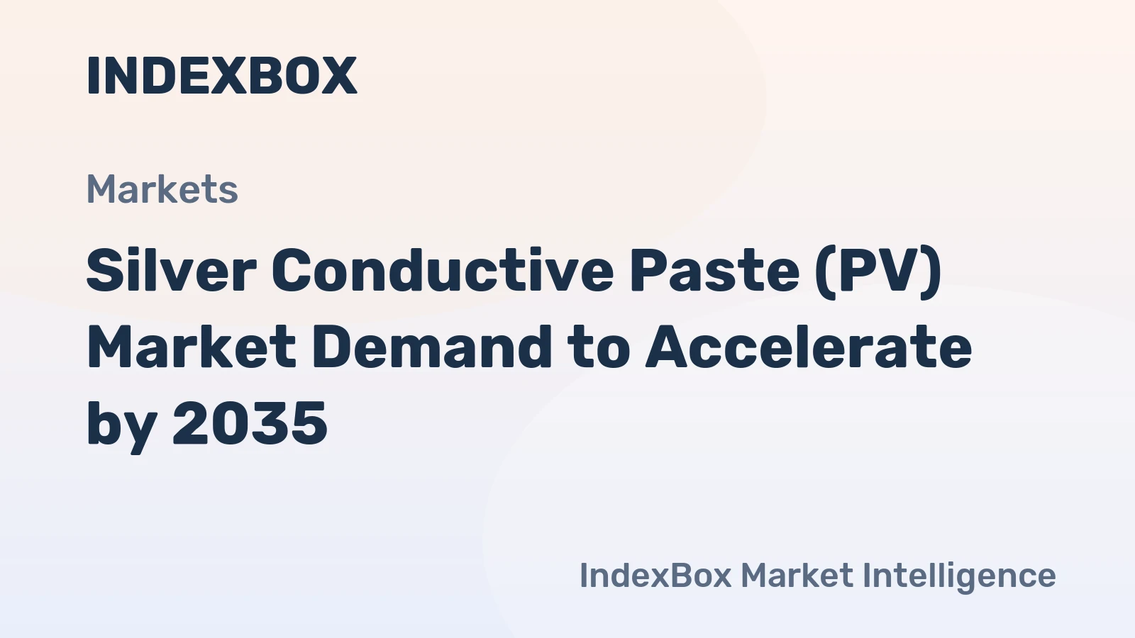 Silver Conductive Paste (PV) Market Demand to Accelerate by 2035, Driven by Next-Generation Solar Cell Adoption