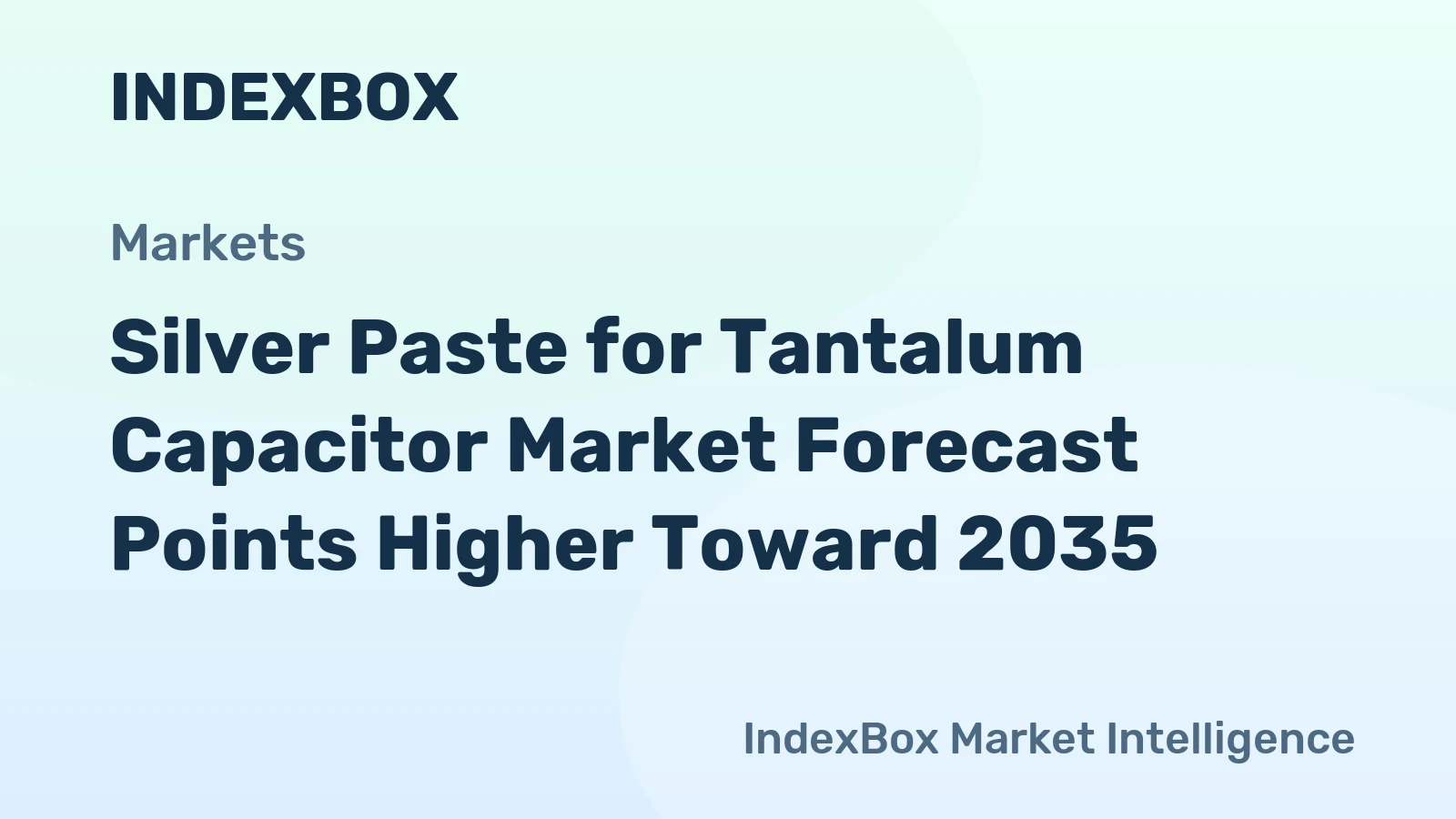 Silver Paste for Tantalum Capacitor Market Forecast Points Higher Toward 2035, Driven by Rising Demand in High-Reliability Electronics