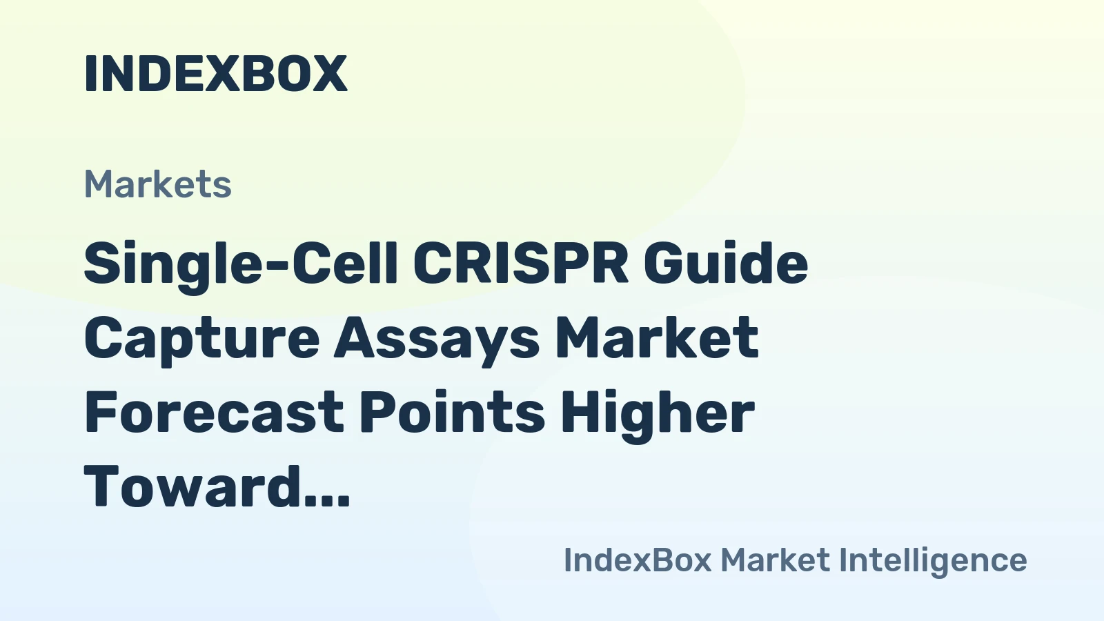 Single-Cell CRISPR Guide Capture Assays Market Forecast Points Higher Toward 2035, Driven by Therapeutic Discovery Demands