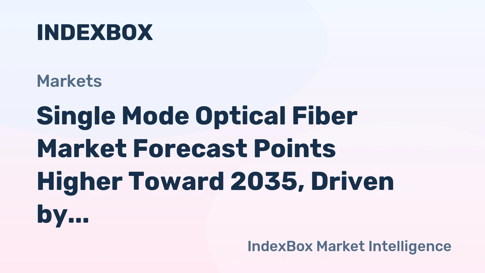Single Mode Optical Fiber Market Forecast Points Higher Toward 2035, Driven by 5G and FTTH Expansion