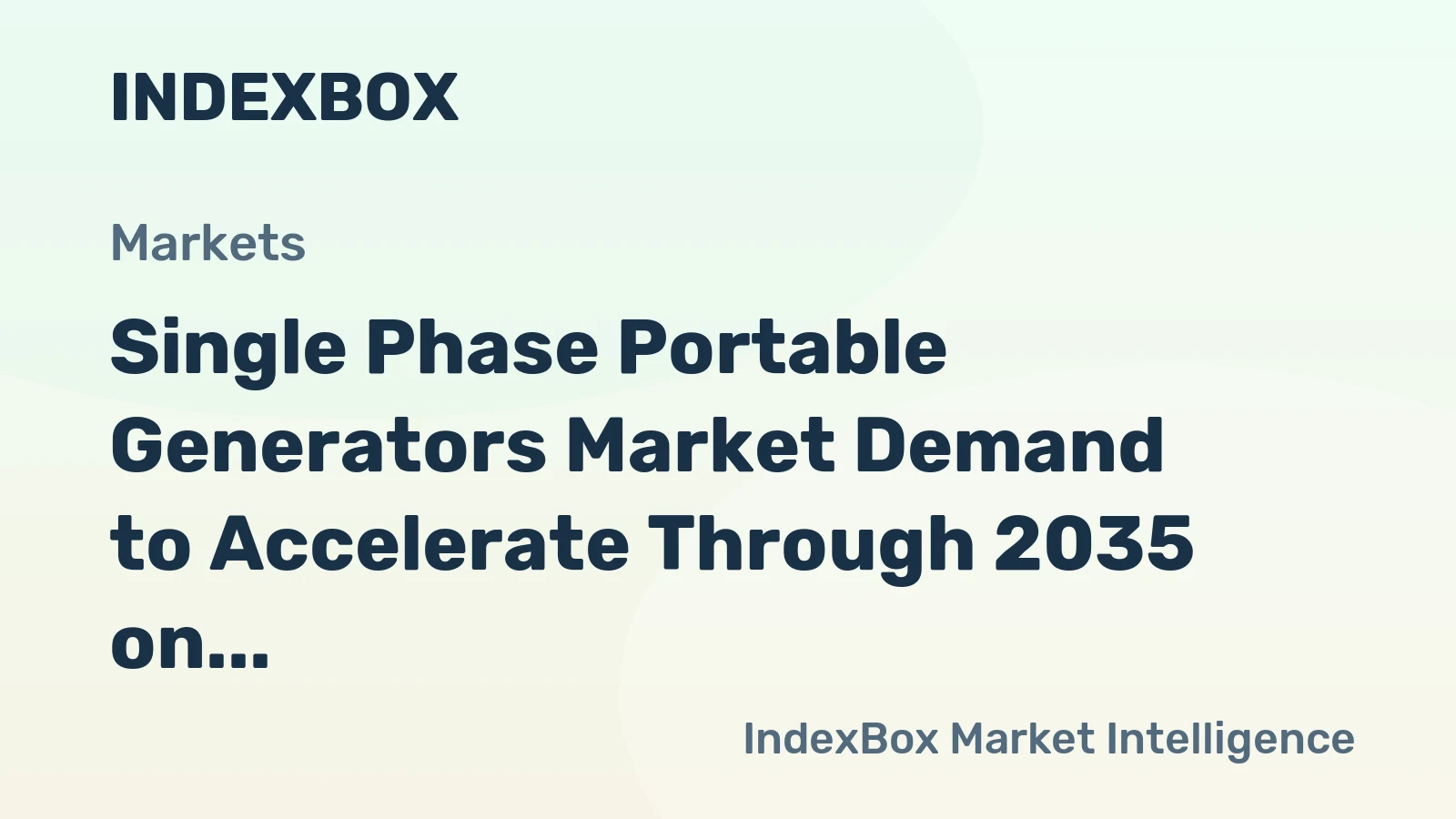 Single Phase Portable Generators Market Demand to Accelerate Through 2035 on Rising Grid Instability