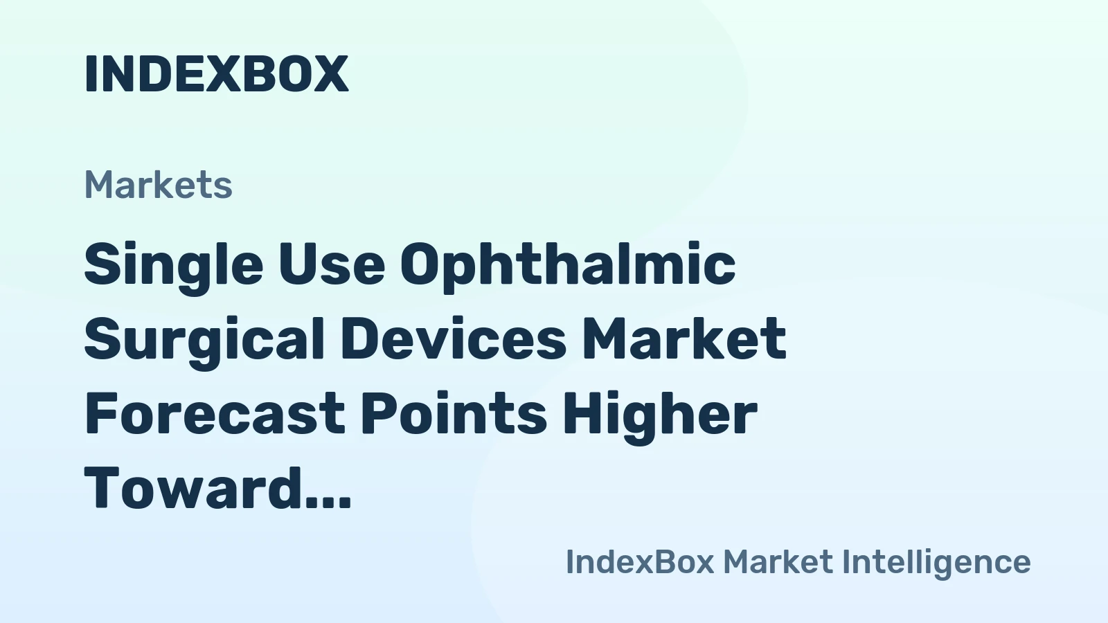 Single Use Ophthalmic Surgical Devices Market Forecast Points Higher Toward 2035, Driven by Rising Cataract Volumes and Infection Control Mandates