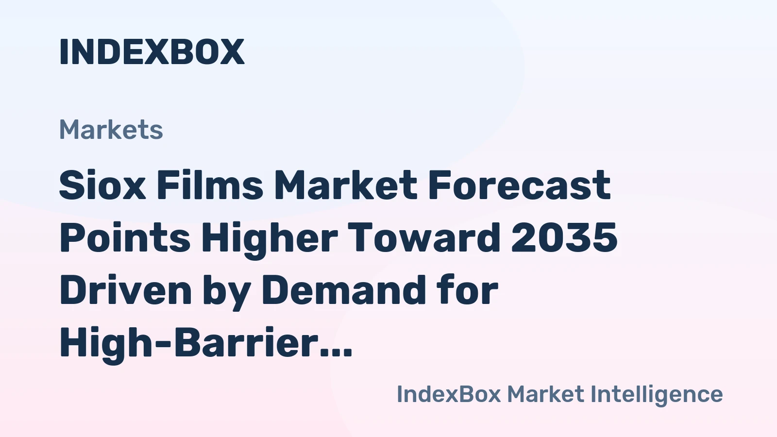 Siox Films Market Forecast Points Higher Toward 2035 Driven by Demand for High-Barrier Flexible Packaging