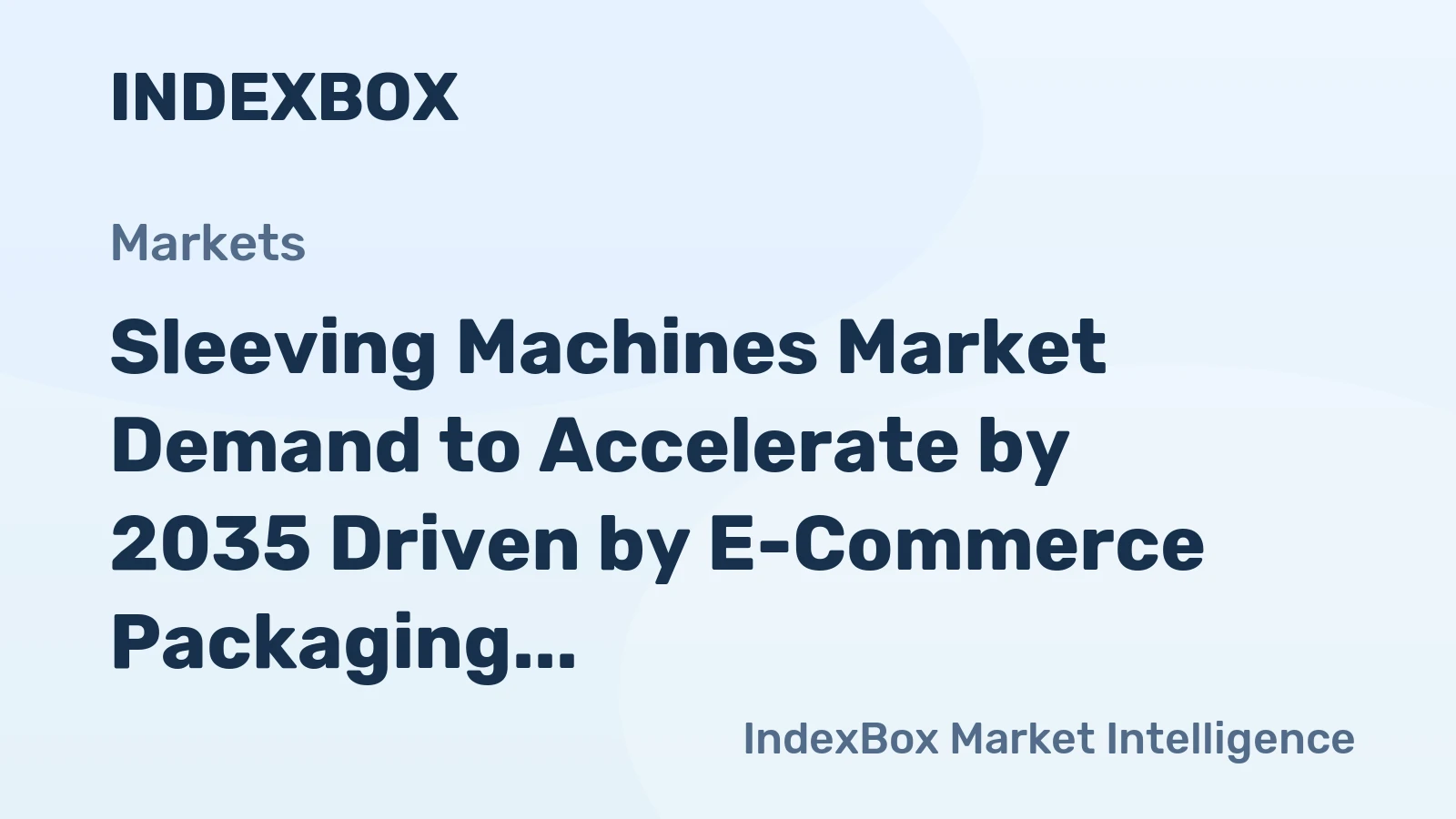 Sleeving Machines Market Demand to Accelerate by 2035 Driven by E-Commerce Packaging and Private-Label Expansion