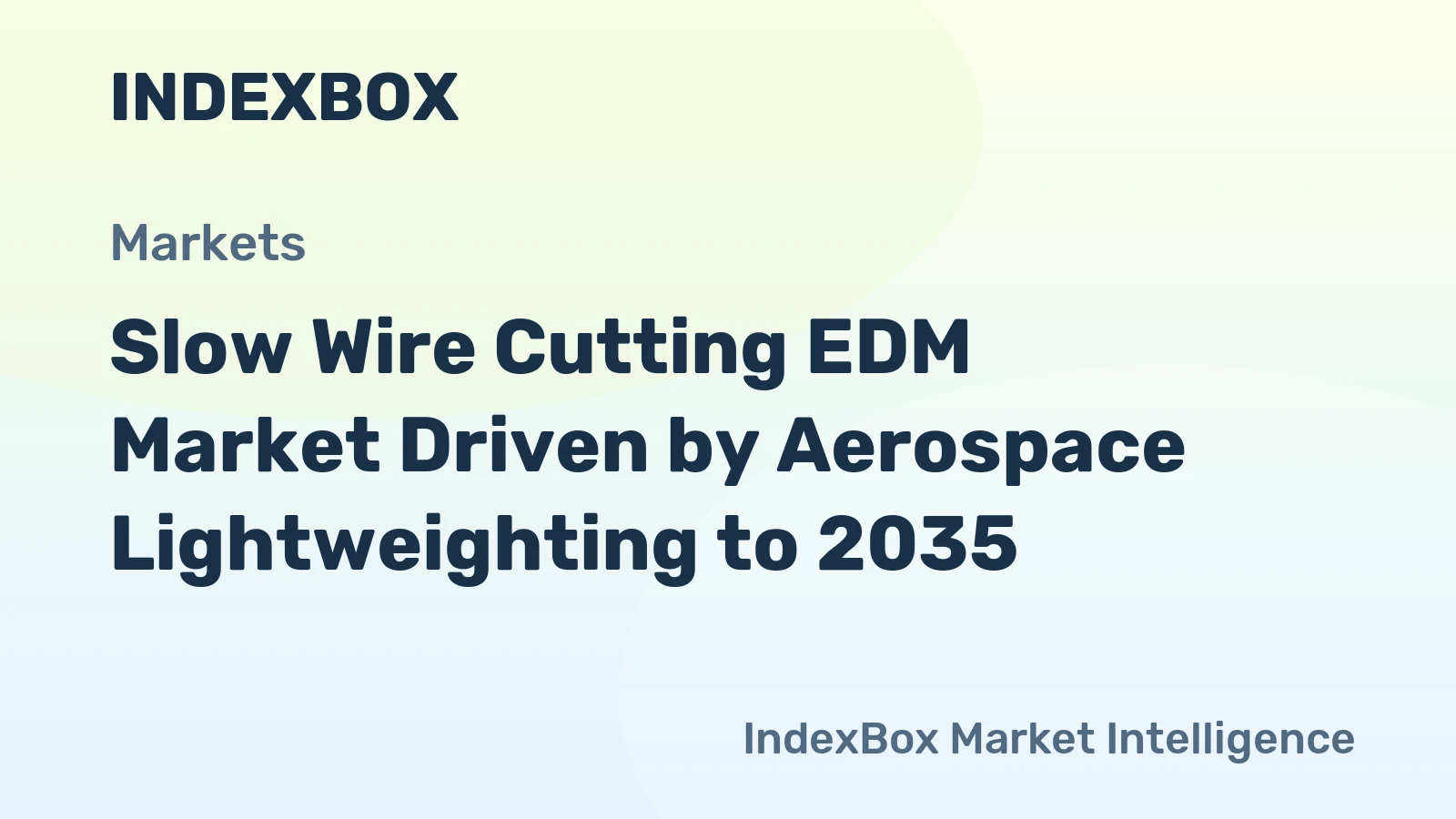Slow Wire Cutting EDM Market Driven by Aerospace Lightweighting to 2035