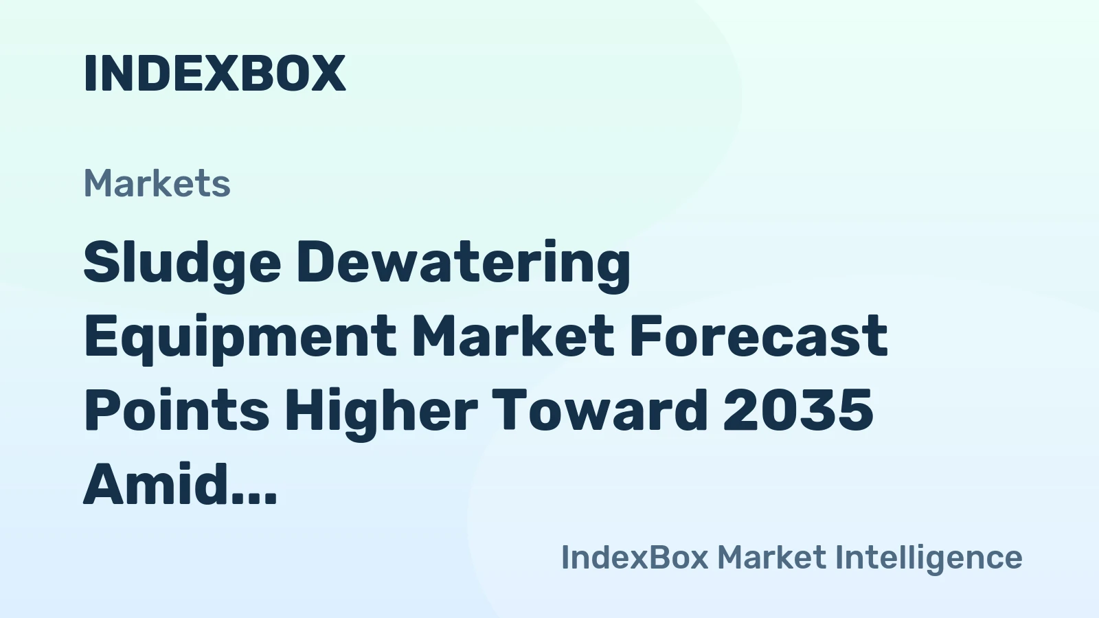 Sludge Dewatering Equipment Market Forecast Points Higher Toward 2035 Amid Stricter Effluent Norms