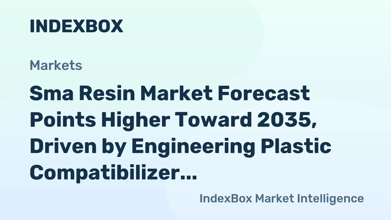Sma Resin Market Forecast Points Higher Toward 2035, Driven by Engineering Plastic Compatibilizer Demand