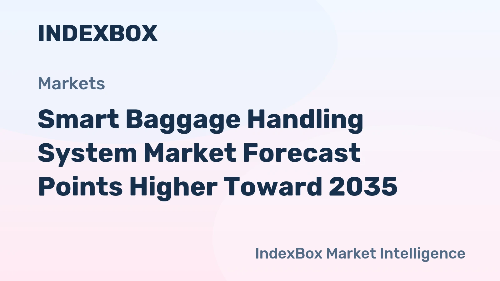 Smart Baggage Handling System Market Forecast Points Higher Toward 2035, Driven by Airport Modernization and Passenger Experience Demands