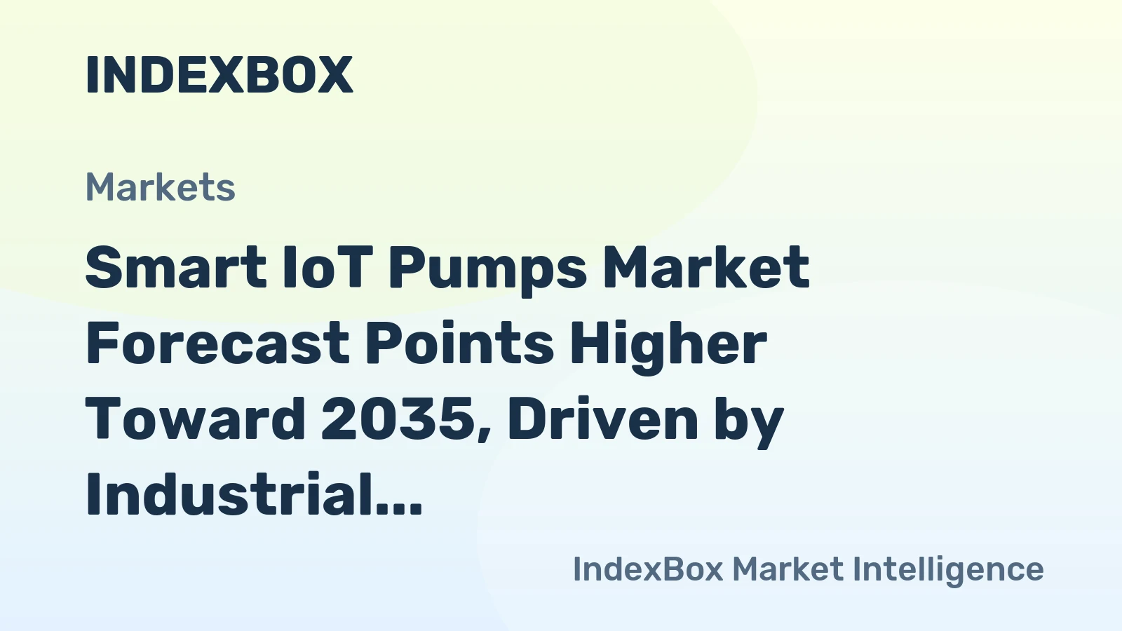 Smart IoT Pumps Market Forecast Points Higher Toward 2035, Driven by Industrial Water Efficiency Mandates
