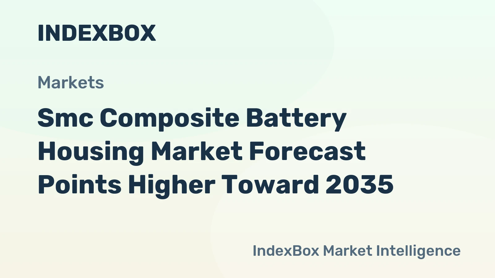 Smc Composite Battery Housing Market Forecast Points Higher Toward 2035, Driven by EV and Grid Storage Expansion