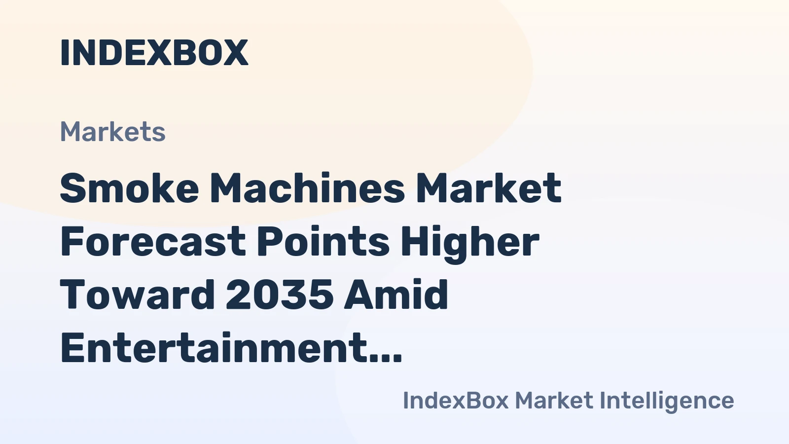 Smoke Machines Market Forecast Points Higher Toward 2035 Amid Entertainment Revival and Industrial Safety Mandates