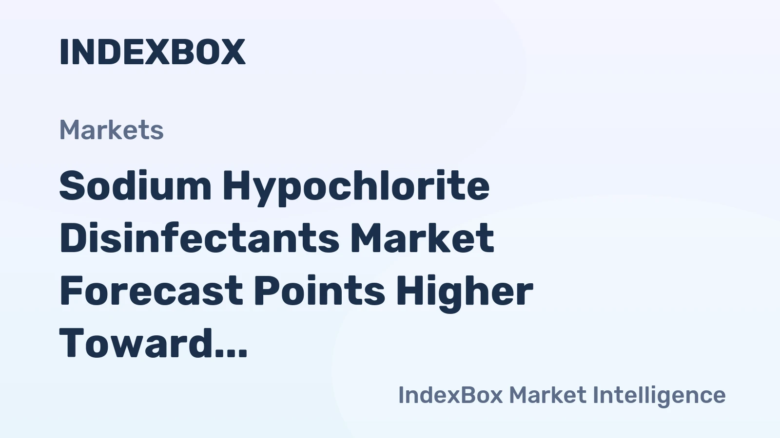 Sodium Hypochlorite Disinfectants Market Forecast Points Higher Toward 2035 Amid Healthcare Infrastructure Expansion