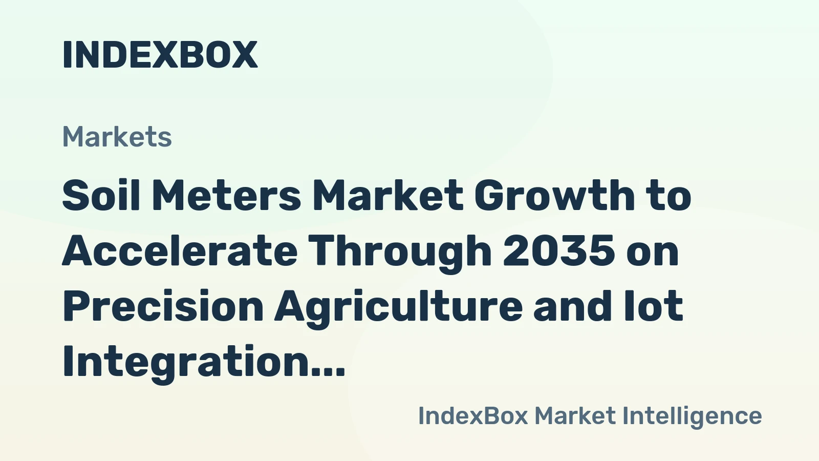 Soil Meters Market Growth to Accelerate Through 2035 on Precision Agriculture and Iot Integration