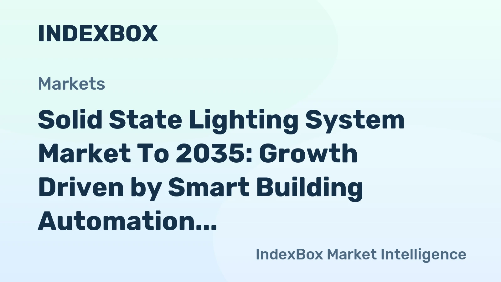 Solid State Lighting System Market to 2035: Growth Driven by Smart Building Automation Integration