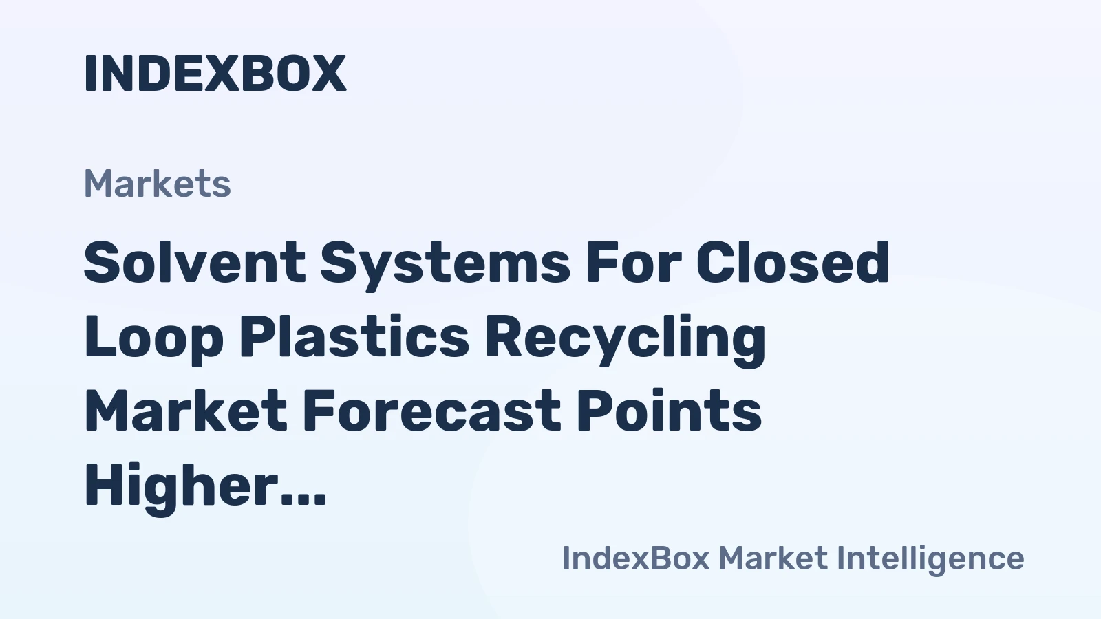 Solvent Systems for Closed Loop Plastics Recycling Market Forecast Points Higher Toward 2035, Driven by Stringent Recycled Content Mandates