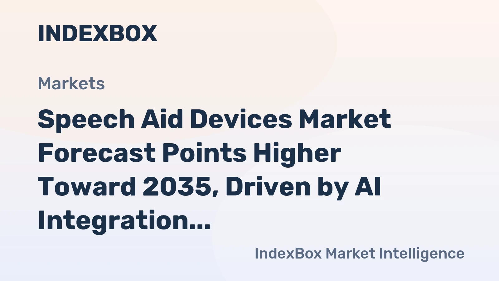 Speech Aid Devices Market Forecast Points Higher Toward 2035, Driven by AI Integration and Aging Demographics