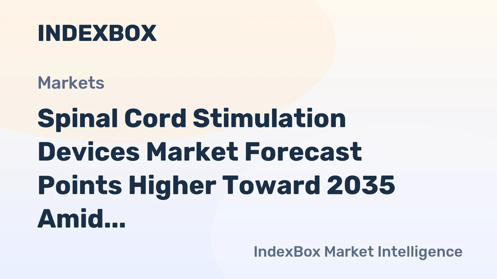 Spinal Cord Stimulation Devices Market Forecast Points Higher Toward 2035 Amid Expanding Chronic Pain Indications