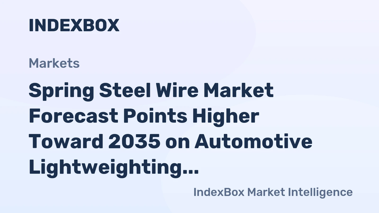 Spring Steel Wire Market Forecast Points Higher Toward 2035 on Automotive Lightweighting Demand