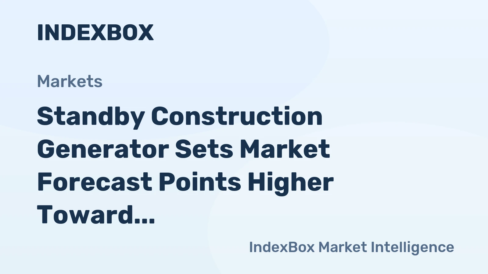 Standby Construction Generator Sets Market Forecast Points Higher Toward 2035, Driven by Infrastructure Modernization and Electrification of Construction Sites