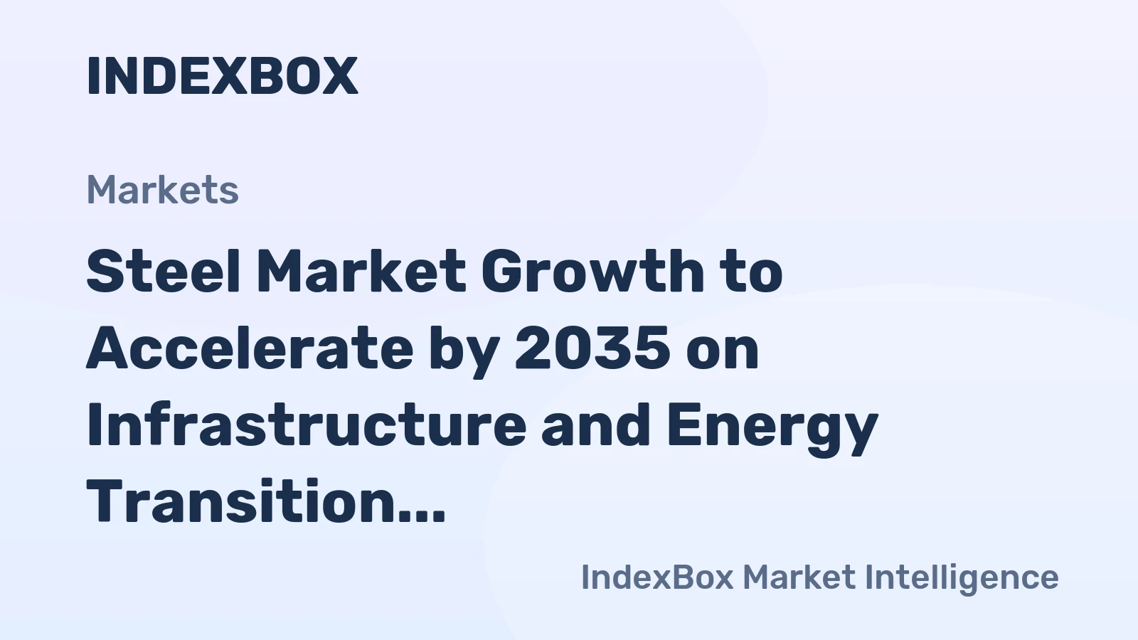 Steel Market Growth to Accelerate by 2035 on Infrastructure and Energy Transition Demand