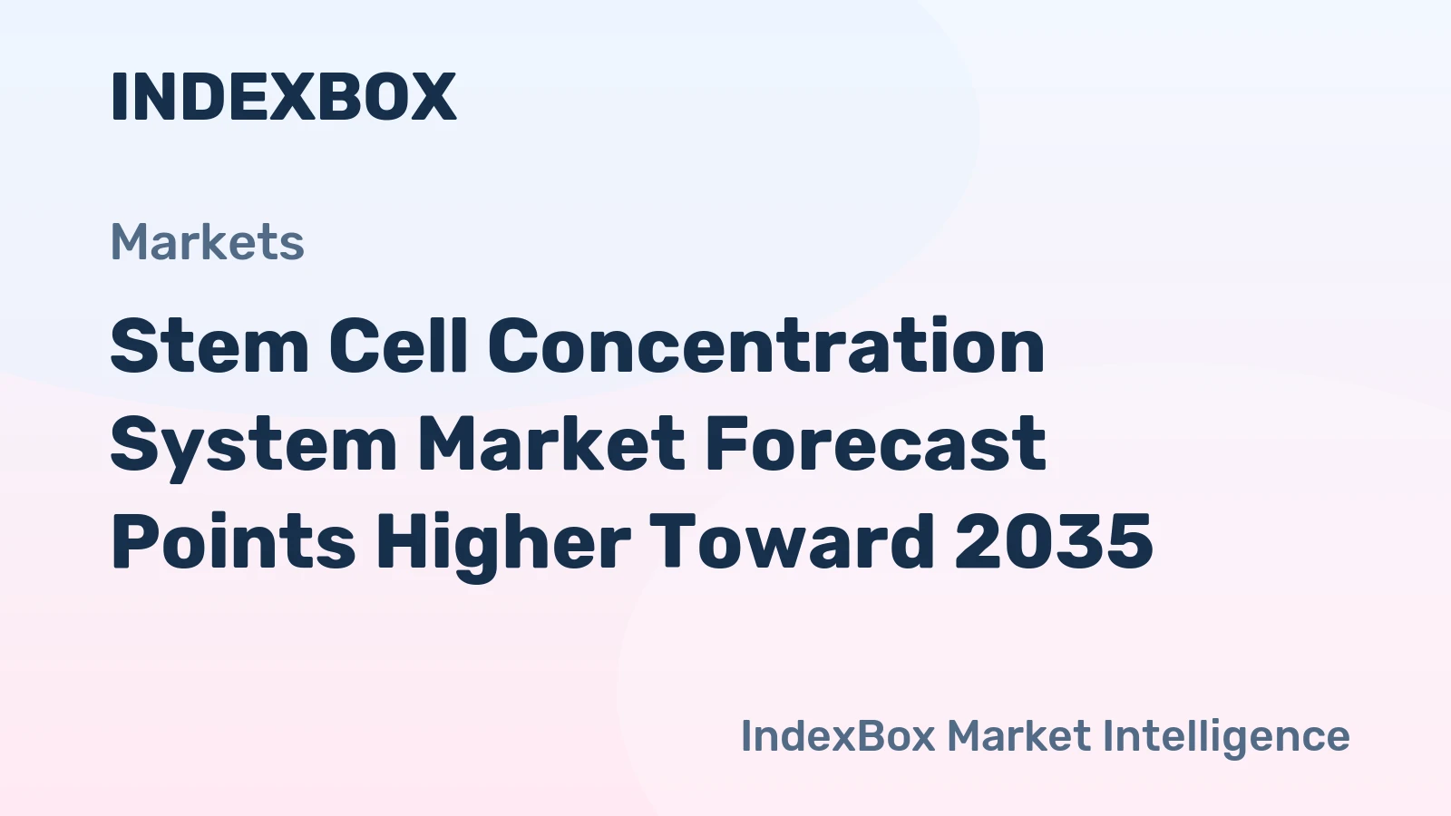Stem Cell Concentration System Market Forecast Points Higher Toward 2035, Driven by Cell Therapy Scale-Up Demands