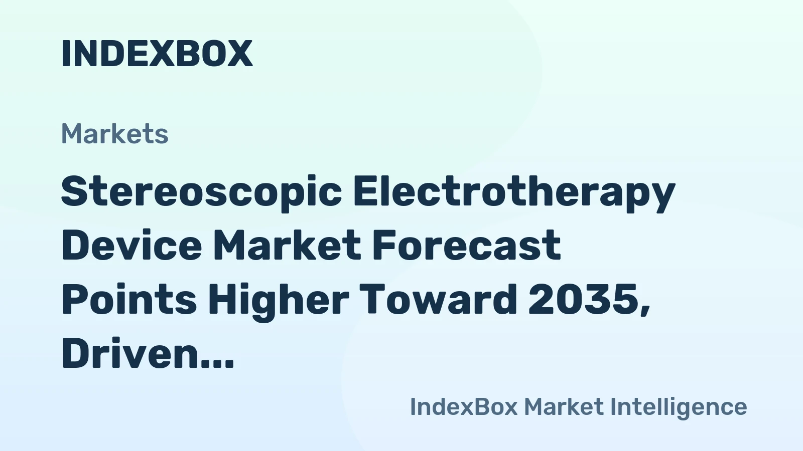 Stereoscopic Electrotherapy Device Market Forecast Points Higher Toward 2035, Driven by Aging Demographics