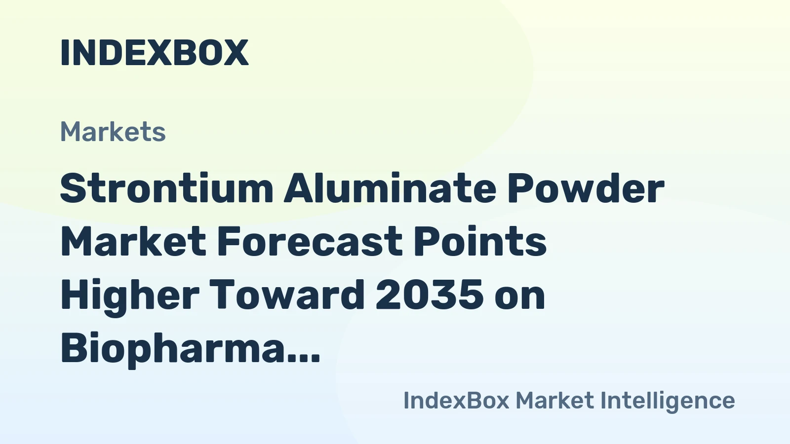 Strontium Aluminate Powder Market Forecast Points Higher Toward 2035 on Biopharma Sensor Demand