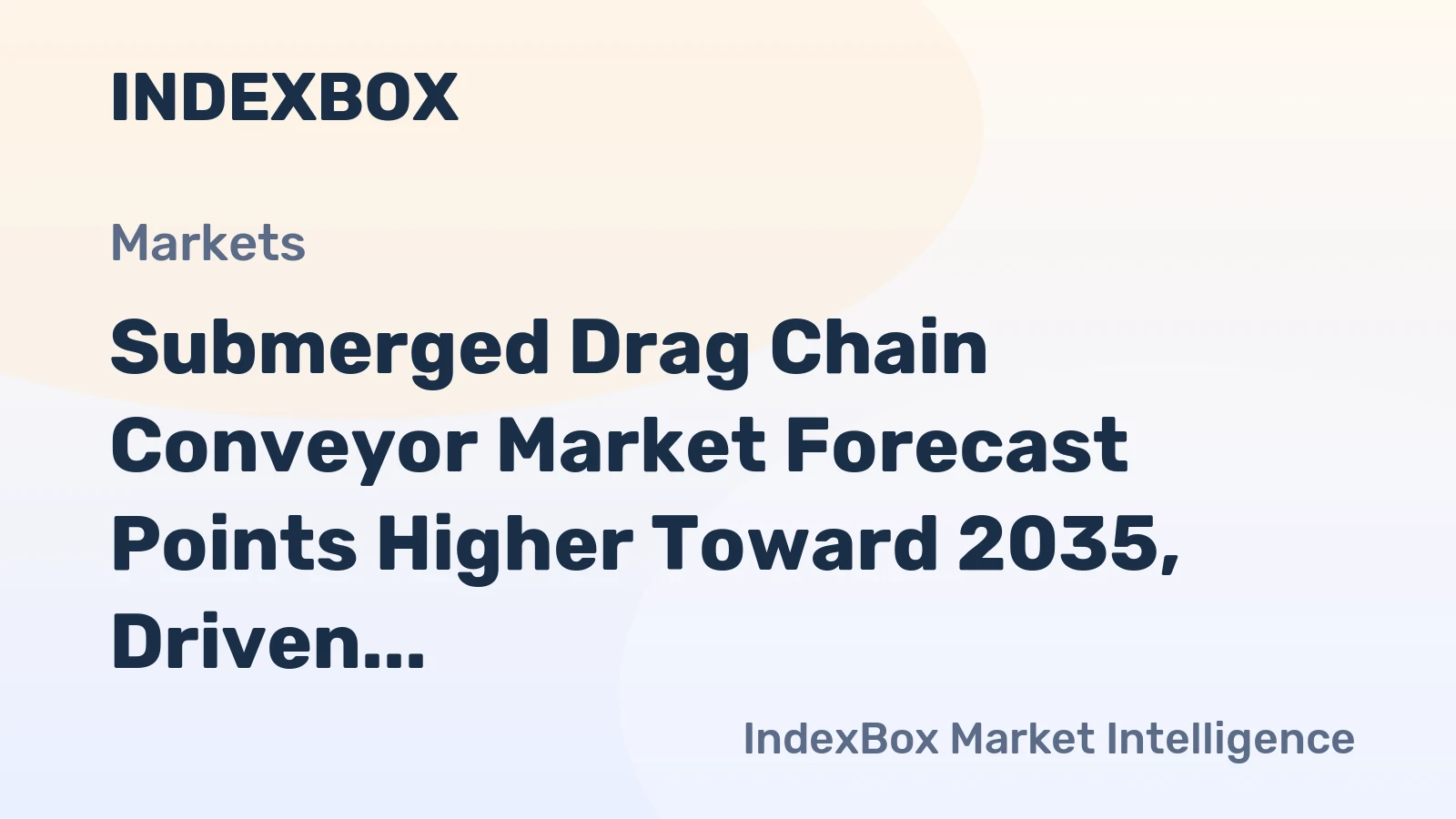 Submerged Drag Chain Conveyor Market Forecast Points Higher Toward 2035, Driven by Industrial Modernization