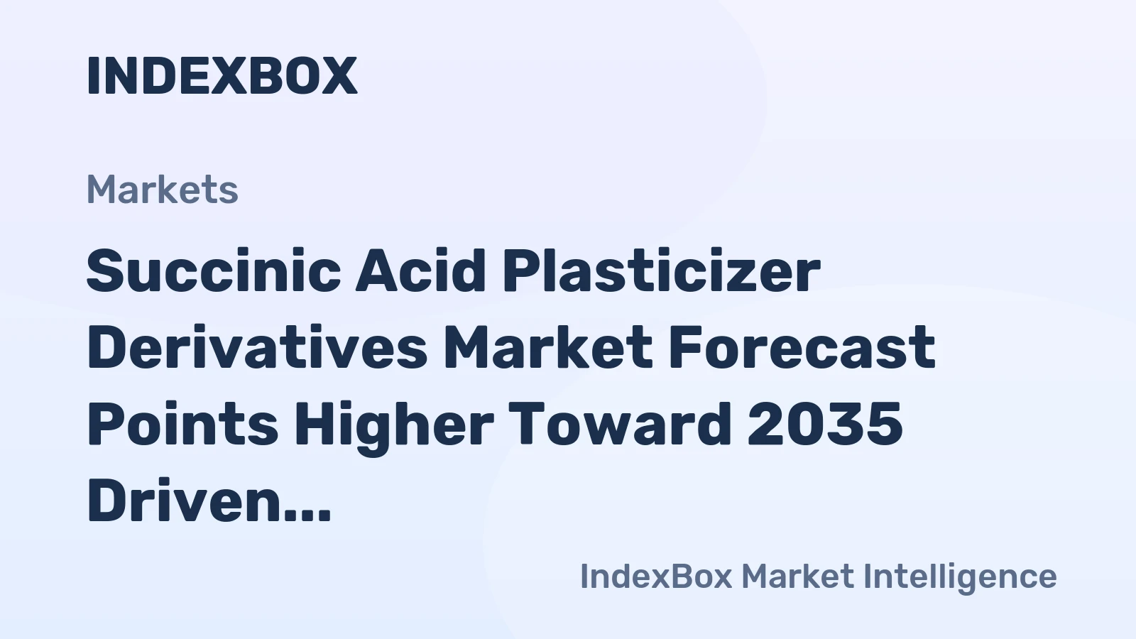 Succinic Acid Plasticizer Derivatives Market Forecast Points Higher Toward 2035 Driven by Regulatory Push for Phthalate-Free Alternatives