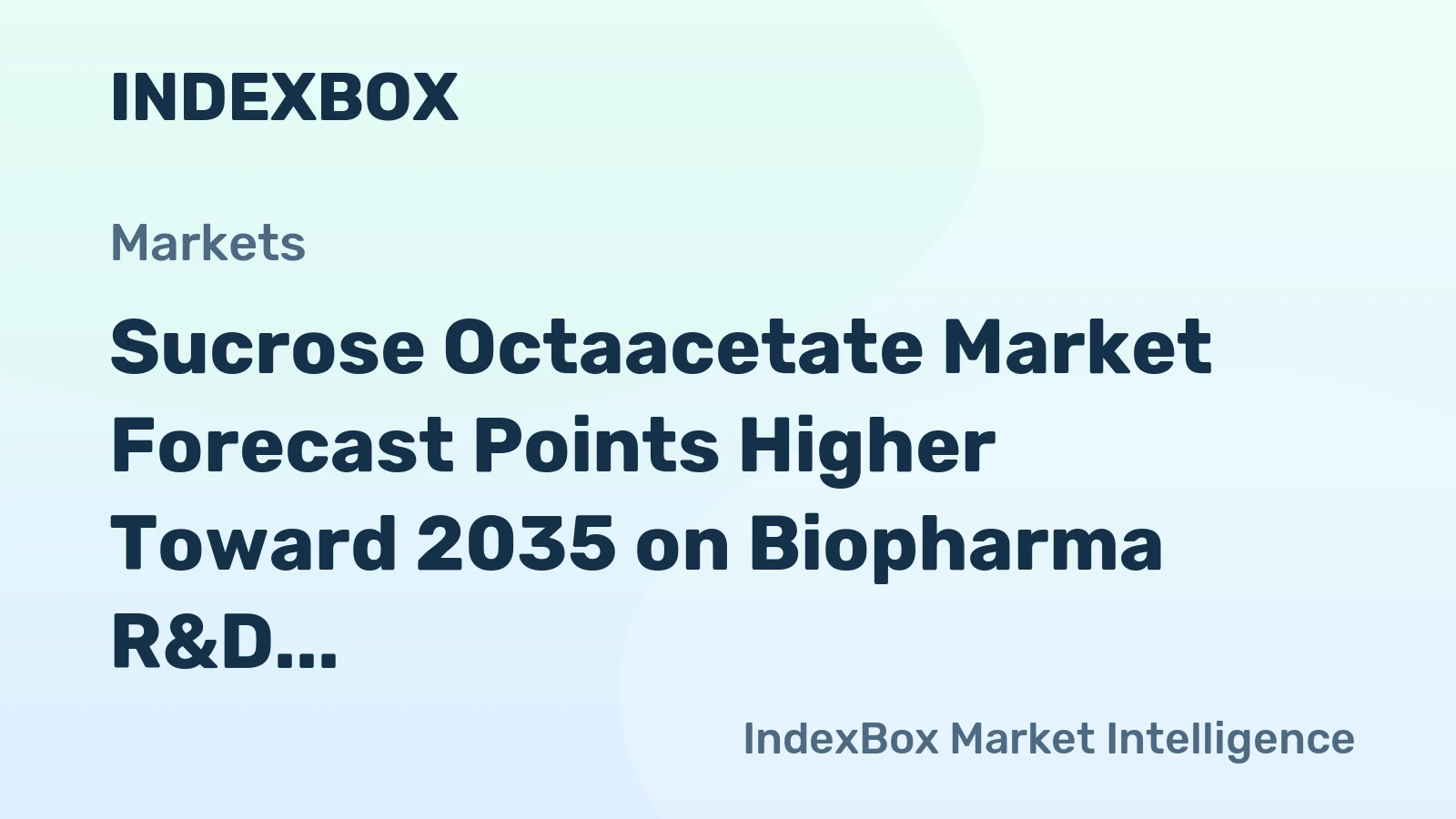 Sucrose Octaacetate Market Forecast Points Higher Toward 2035 on Biopharma R&D Expansion