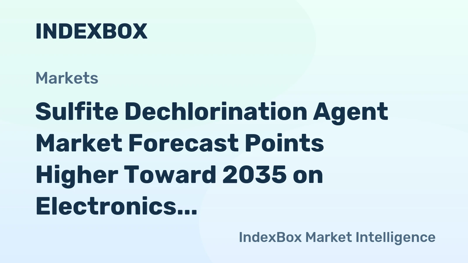 Sulfite Dechlorination Agent Market Forecast Points Higher Toward 2035 on Electronics Water Purity Demands