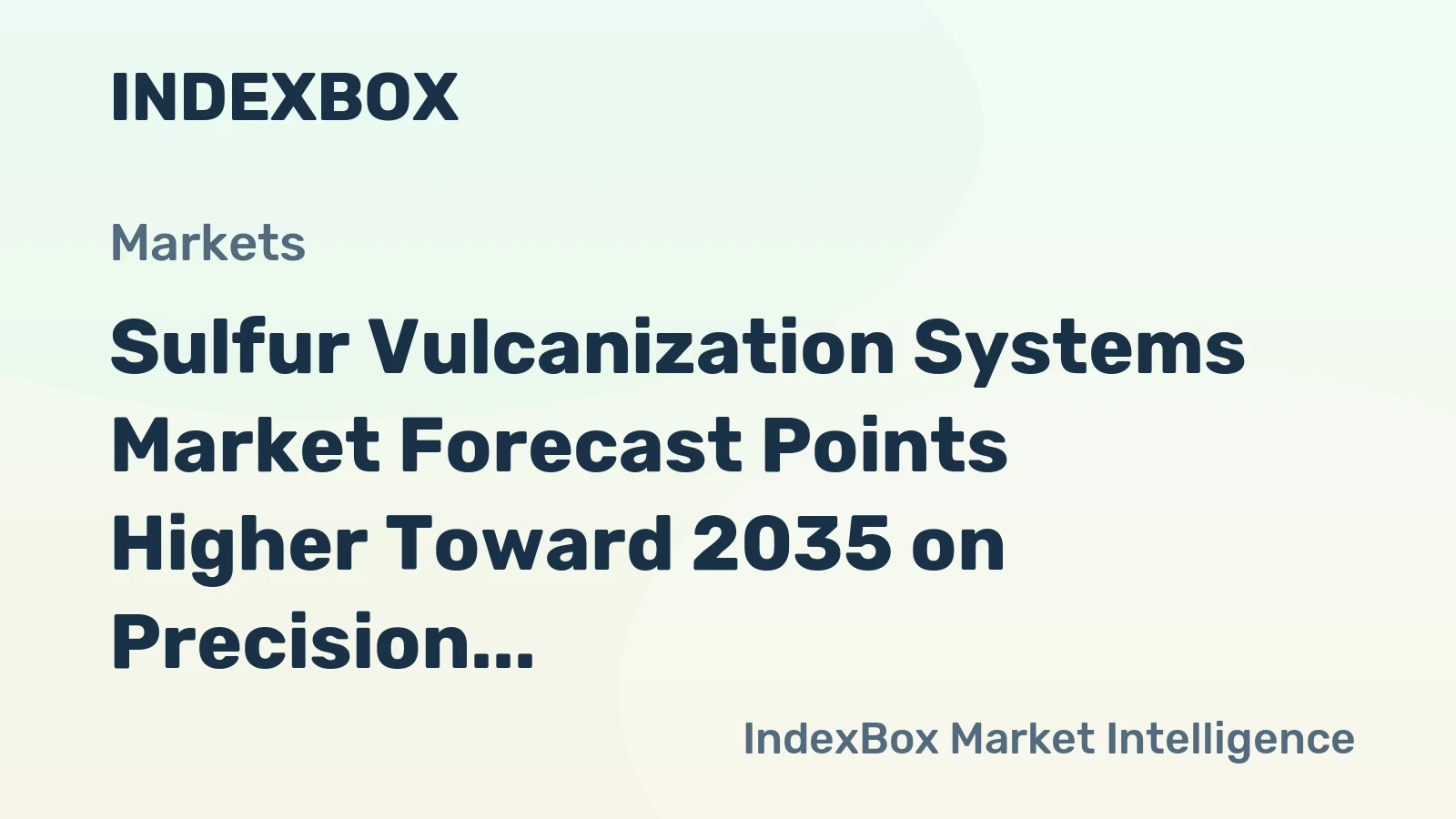 Sulfur Vulcanization Systems Market Forecast Points Higher Toward 2035 on Precision Curing Demand