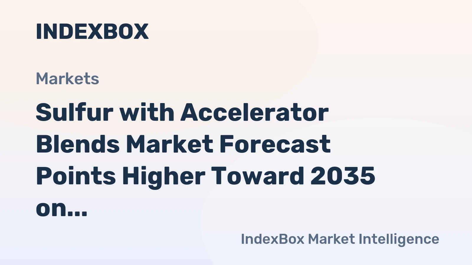 Sulfur with Accelerator Blends Market Forecast Points Higher Toward 2035 on Electronics Demand