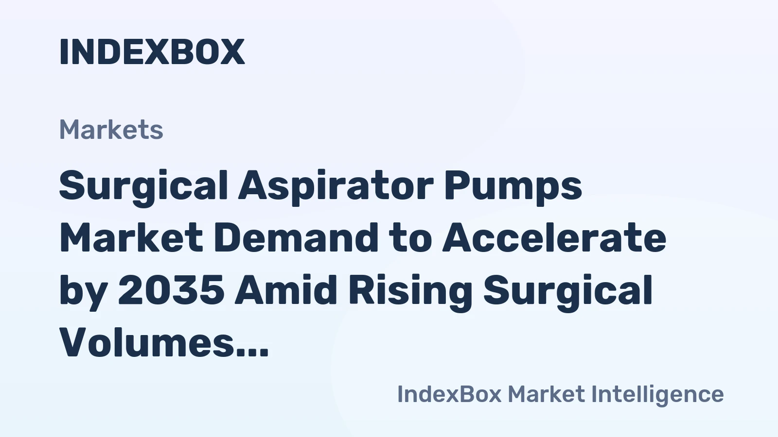 Surgical Aspirator Pumps Market Demand to Accelerate by 2035 Amid Rising Surgical Volumes and ASC Expansion