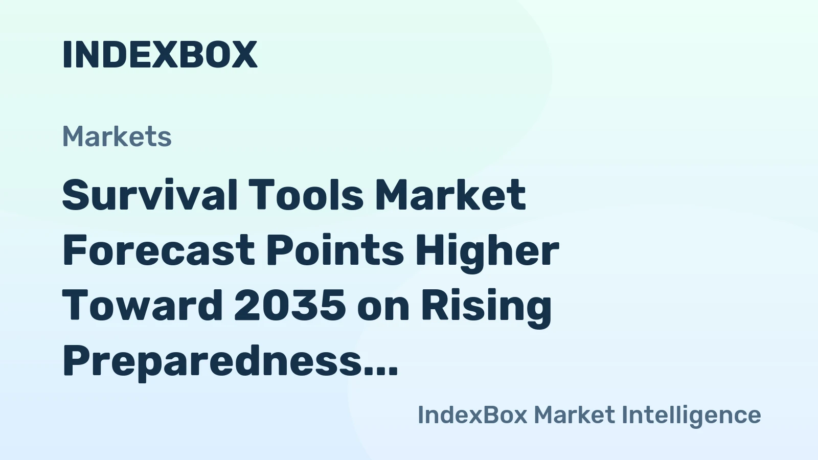 Survival Tools Market Forecast Points Higher Toward 2035 on Rising Preparedness Demand