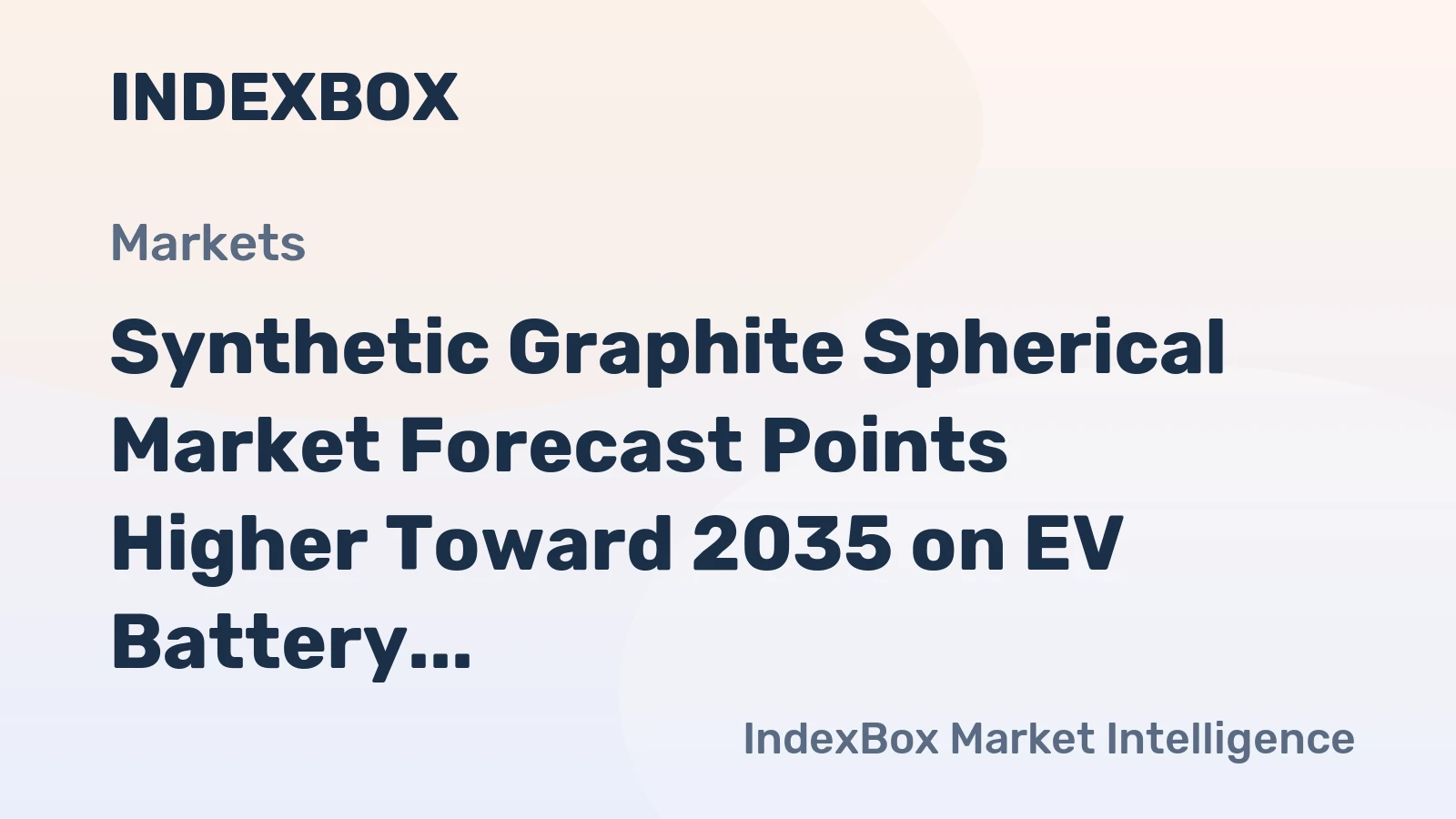 Synthetic Graphite Spherical Market Forecast Points Higher Toward 2035 on EV Battery Demand
