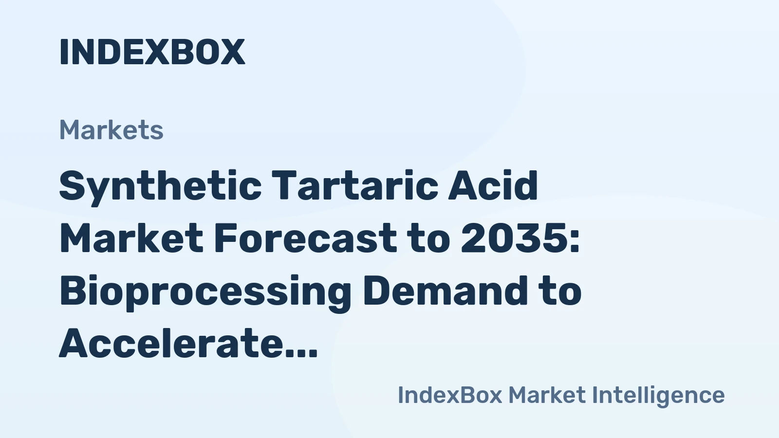 Synthetic Tartaric Acid Market Forecast to 2035: Bioprocessing Demand to Accelerate Amid Pharma Quality Upgrades